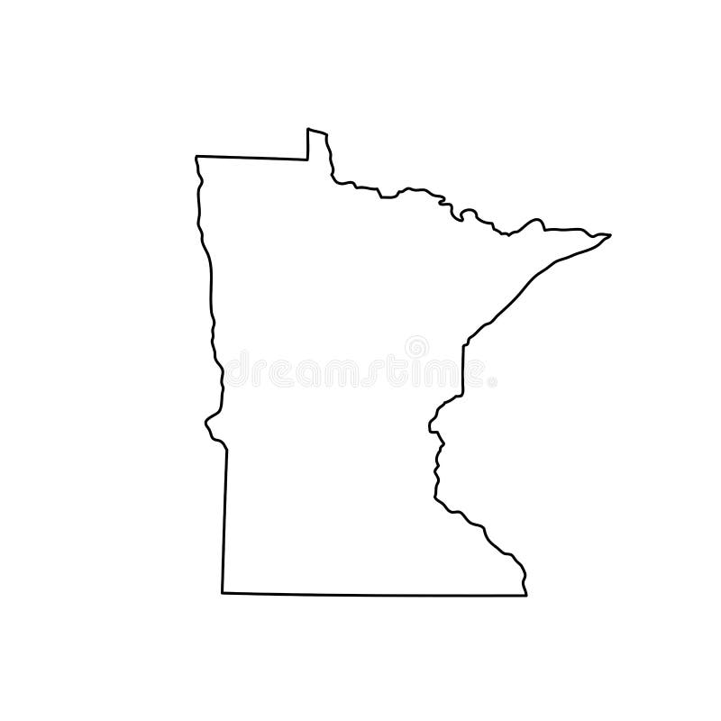Minnesota map stock vector. Illustration of americas - 10237898