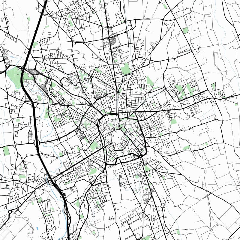Map of Udine. stock illustration. Illustration of branch - 305820622