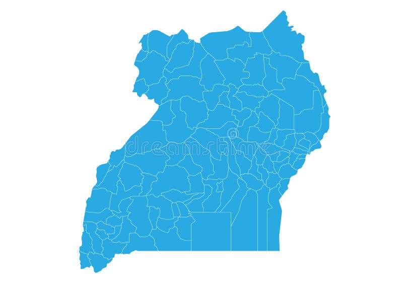 Map of Uganda. High Detailed Vector Map - Uganda Stock Vector ...