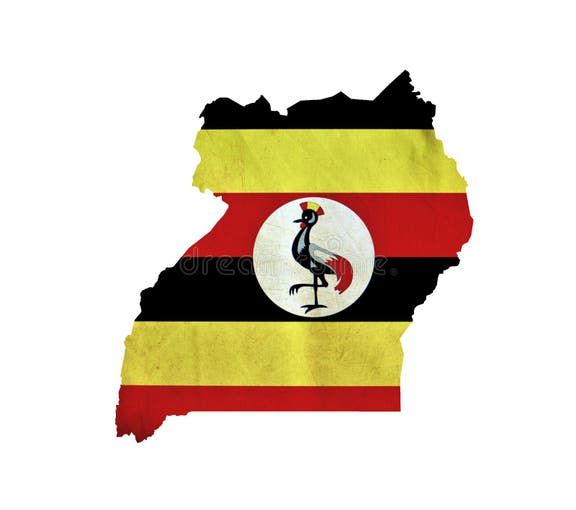 Map of Uganda isolated stock photo. Image of glossy - 151738202