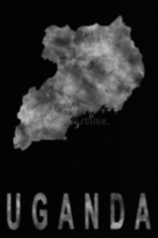 Map of Uganda Made of Smoke, Air Pollution Stock Image - Image of ...