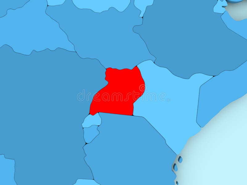 Map of Uganda stock illustration. Illustration of ugandan - 98907888