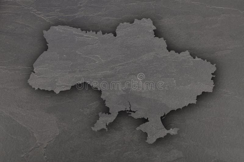 Ukraine Map in Dark Color, Oval Map with Neighboring Countries Stock ...