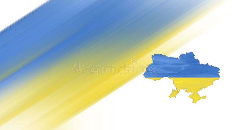 Map of Ukraine, flag map stock illustration. Illustration of ...