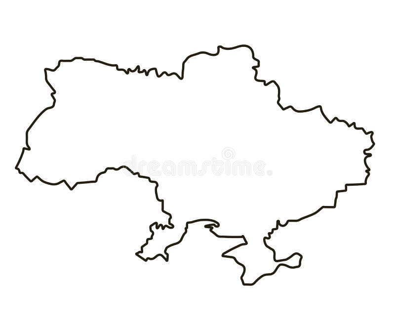 Map of Ukraine. Outline Map Vector Illustration Stock Vector ...