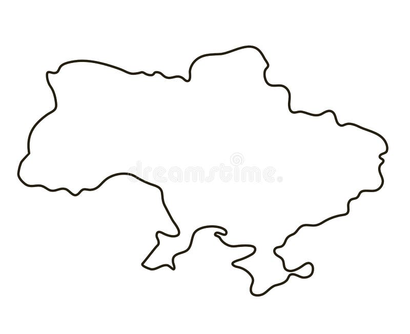Map of Ukraine. Simple Outline Map Vector Illustration Stock Vector ...