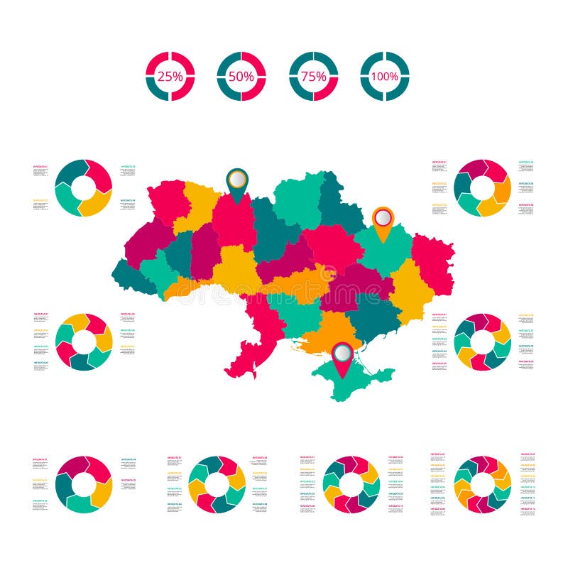 Ukraine Communication Network Map. Vector Low Poly Image of a Global ...