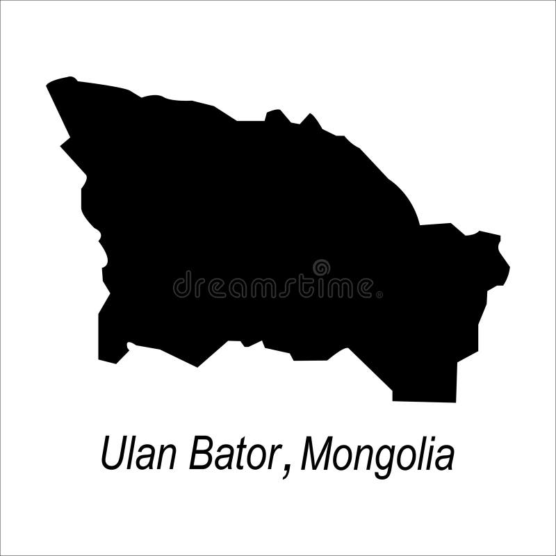 Map of Ulaanbaatar, Mongolia Stock Vector - Illustration of concept ...