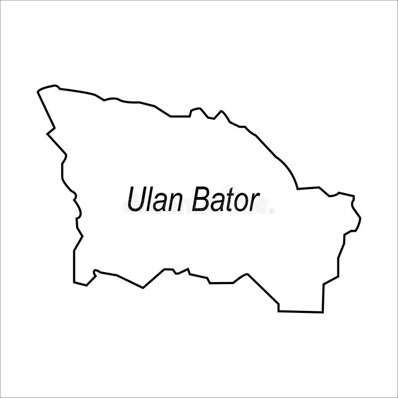 Map of Ulaanbaatar, Mongolia Stock Vector - Illustration of detailed ...