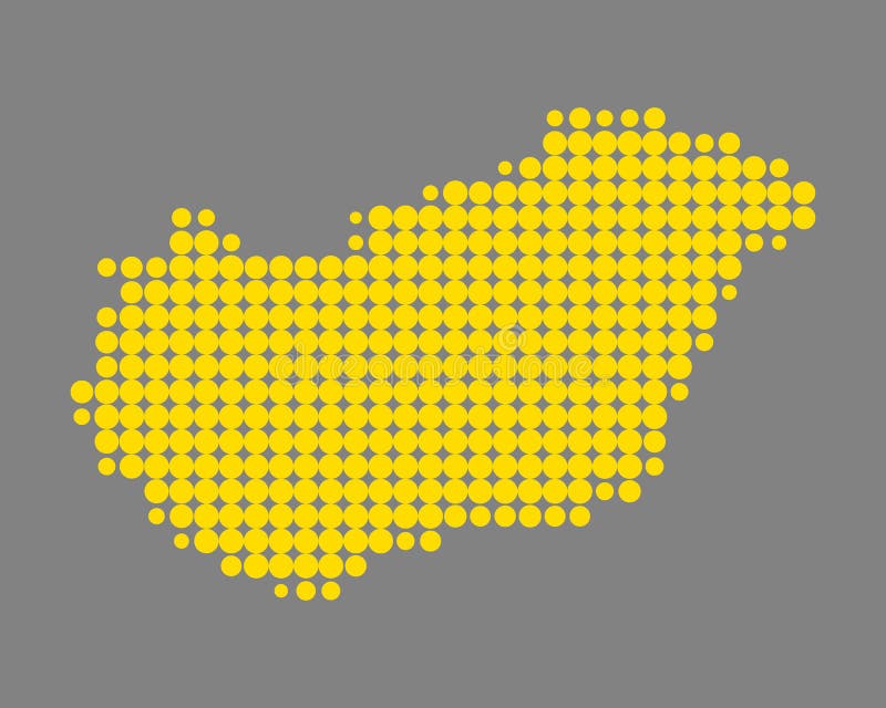 Map of Ungarn stock vector. Illustration of vector, travel - 105236612