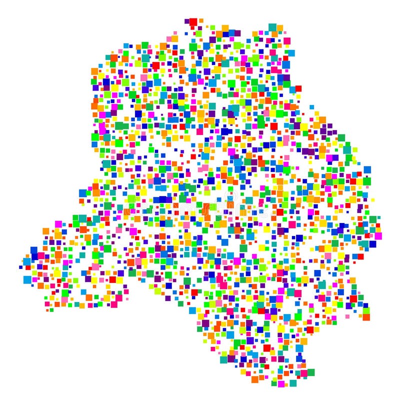 Map of the Union Territory Delhi (in). Stock Vector - Illustration of ...