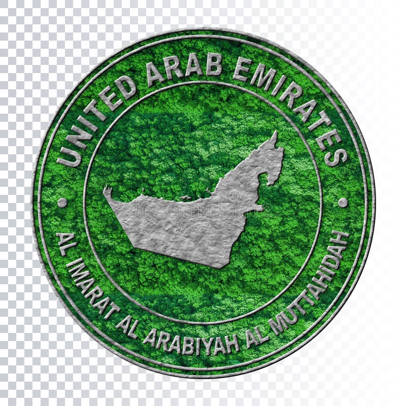 Map of United Arab Emirates, Environment Concept, Co2 Emission Concept ...