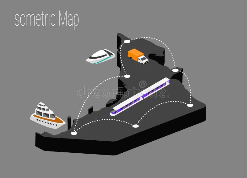 Map United Arab Emirates Isometric Concept. Stock Vector - Illustration ...