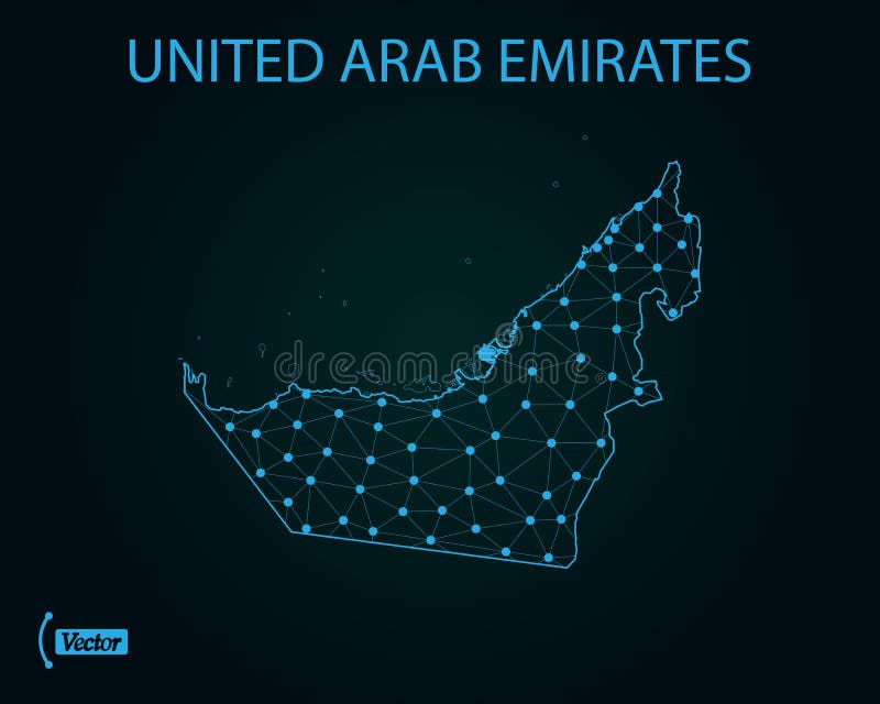 Map of United Arab Emirates. Vector Illustration. World Map Stock ...
