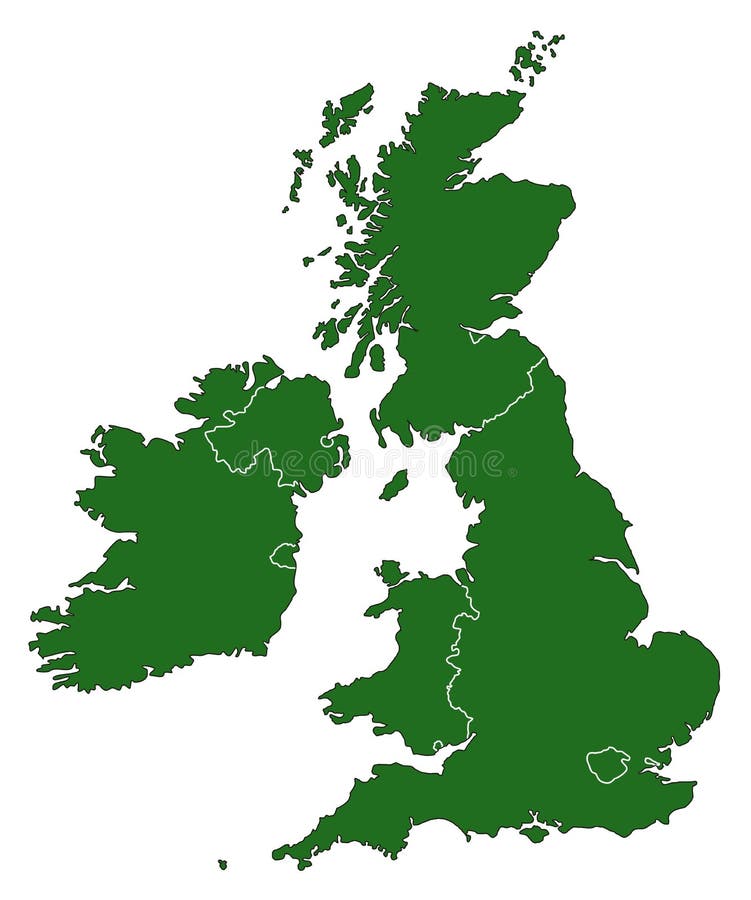 Uk map green stock vector. Illustration of graphical, eire - 2882765