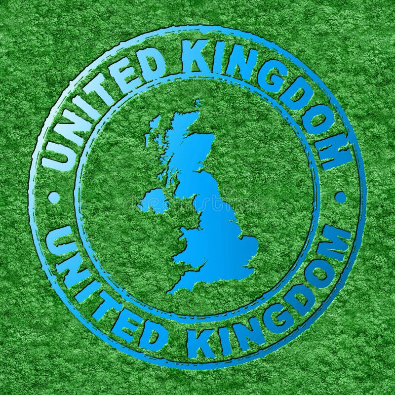 Map of United Kingdom, Forest with Water Map Stock Illustration ...