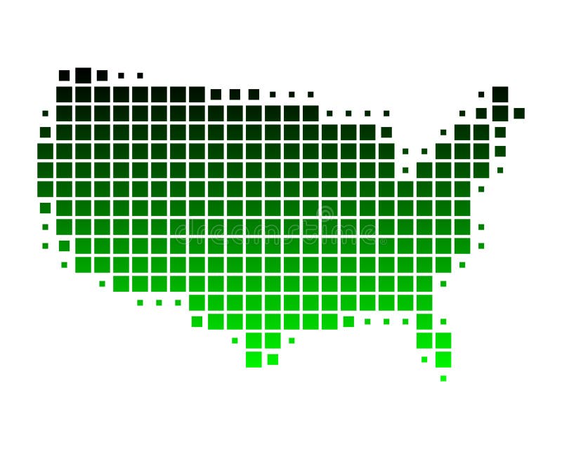 United States Map Green Stock Illustrations – 9,196 United States Map ...