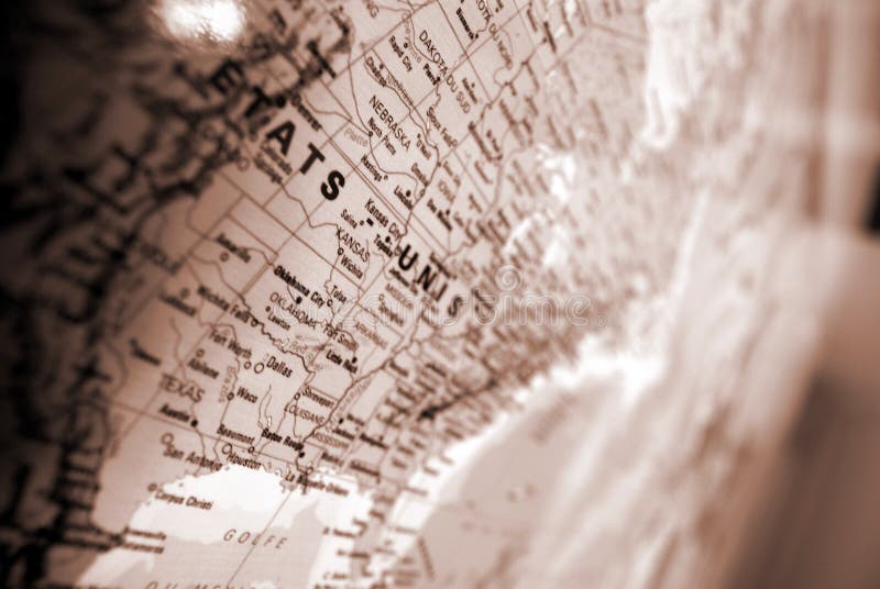 Map of United States in Sepia Stock Image - Image of united, states ...