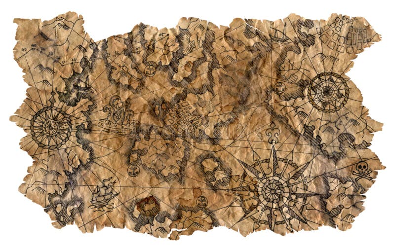 Map of unknown lands 2 stock illustration. Illustration of rose - 36109582