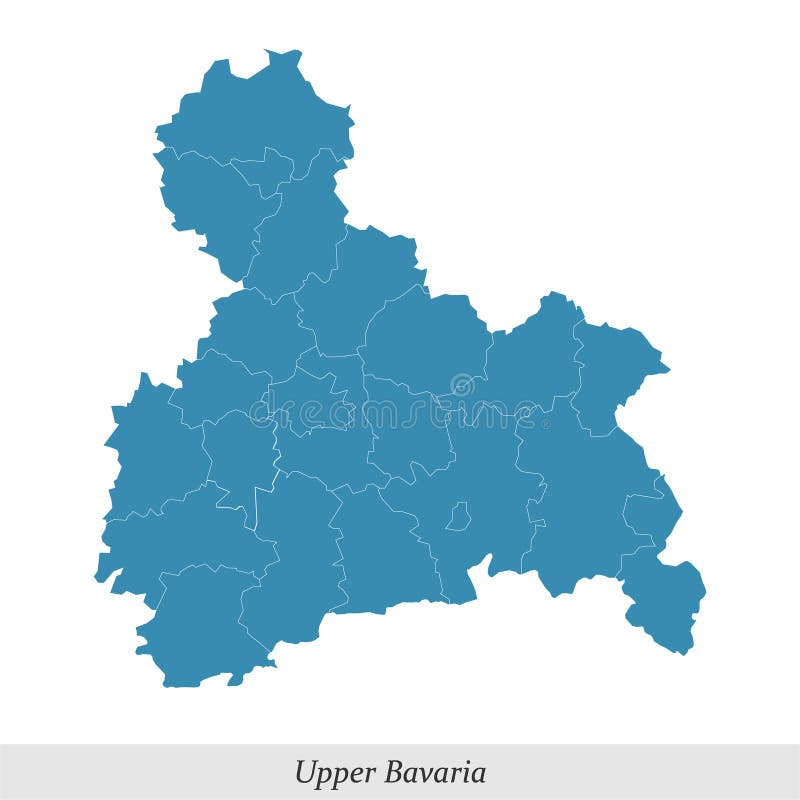 Map of Upper Bavaria is a Region in Bavaria State of Germany Stock ...