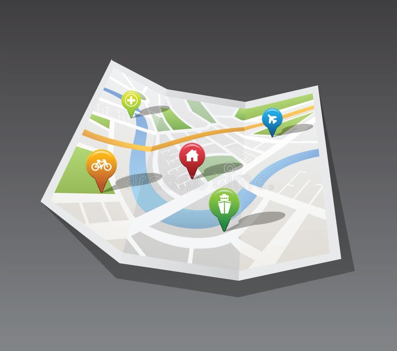 Map of Urban Infrastructure Vector Stock Vector - Illustration of ...