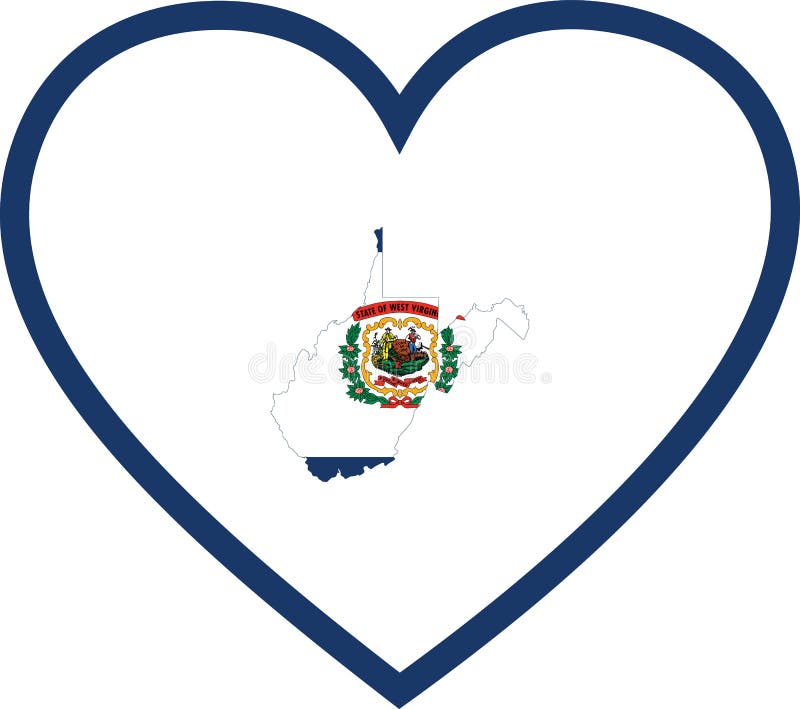 Map of US Federal State of West Virginia Stock Vector - Illustration of ...