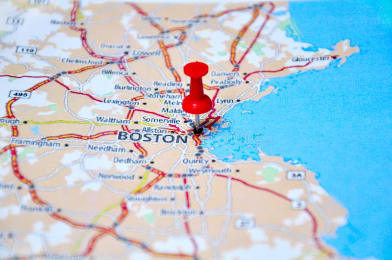 Map of Boston stock photo. Image of lost, journey, layer - 5398376