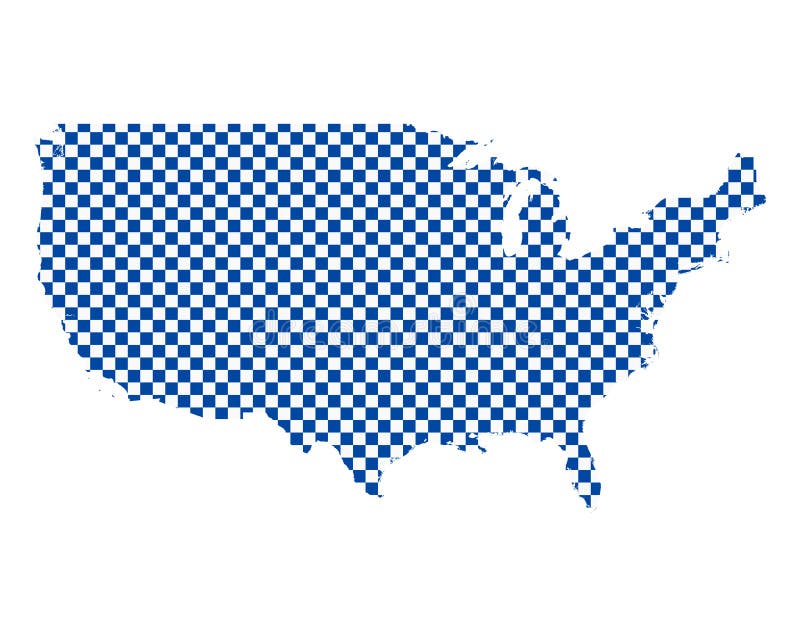 Map of the USA in Checkerboard Pattern Stock Vector - Illustration of ...
