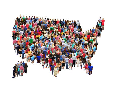 Map of USA with People Isolated Editorial Stock Photo - Image of ...