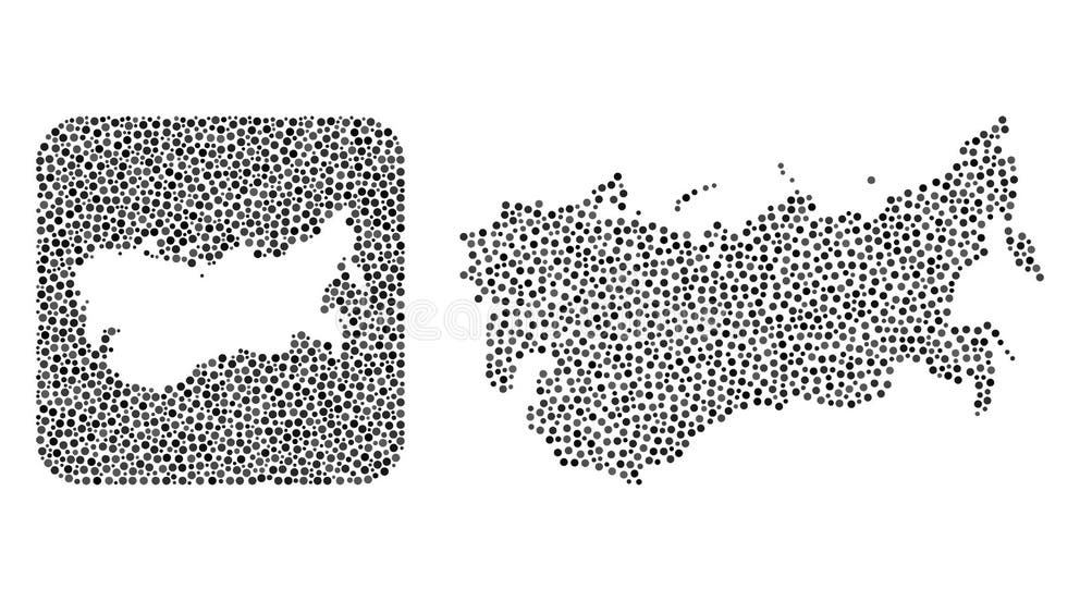 Map of USSR - Dotted Mosaic with Stencil Stock Vector - Illustration of ...