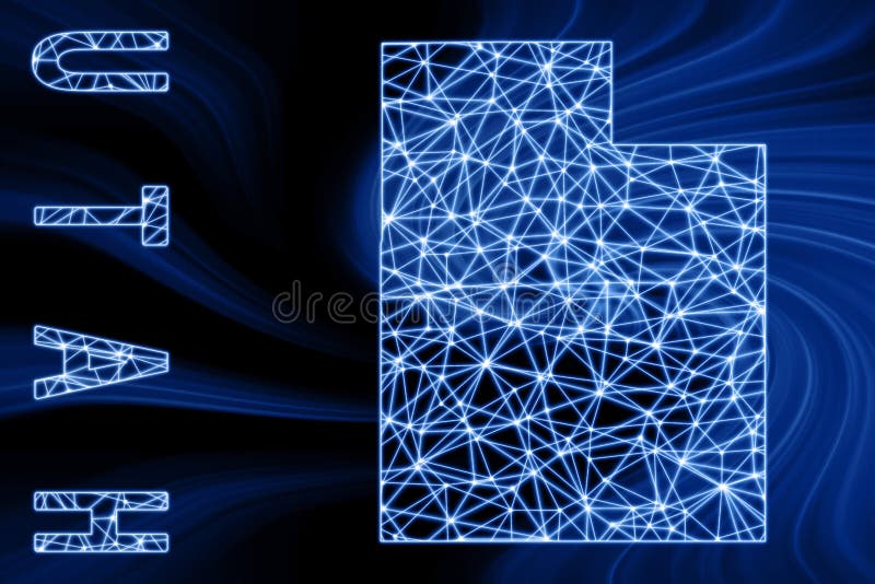 Utah line art map stock vector. Illustration of drawing - 126790127