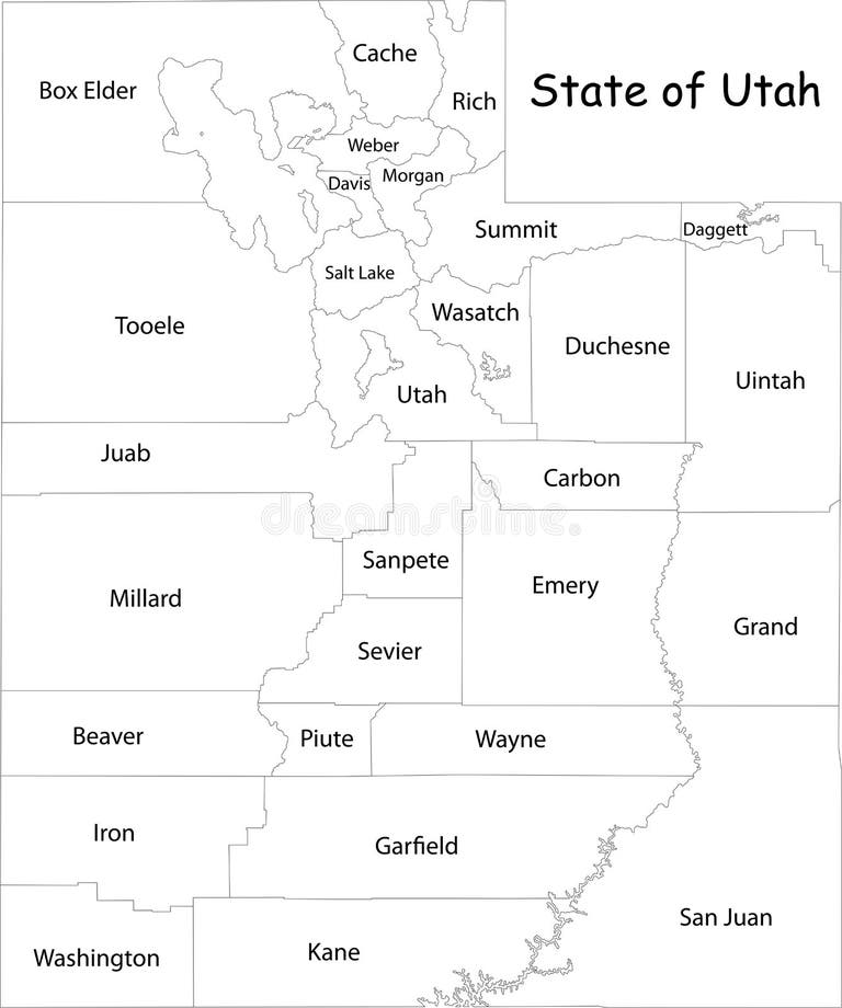Utah Map State Stock Illustrations – 3,630 Utah Map State Stock ...