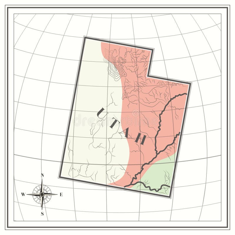 Map of Utah State. Vector Illustration Decorative Design Stock Vector ...