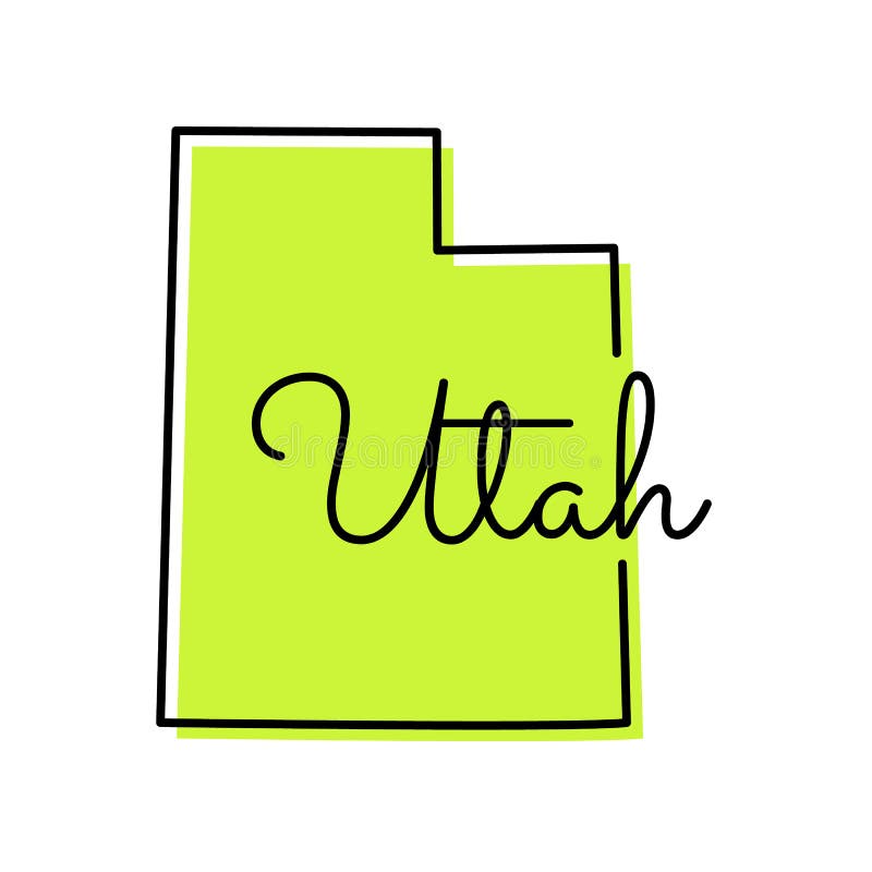 Map of Utah Vector Design Template. Stock Vector - Illustration of ...