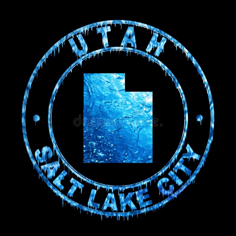 Map of Utah Water concept stock illustration. Illustration of america ...