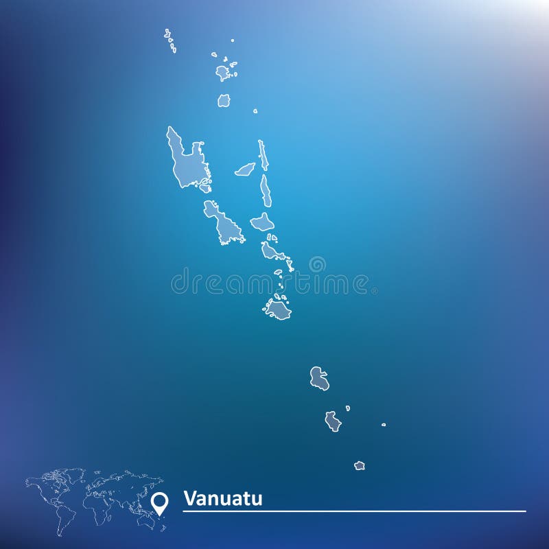 Map of Vanuatu stock vector. Illustration of country - 125154296