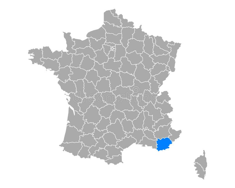 Map of Var in France stock vector. Illustration of line - 236873957