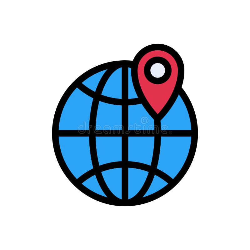 World Map Color Geo Location Pin Stock Illustrations – 131 World Map ...