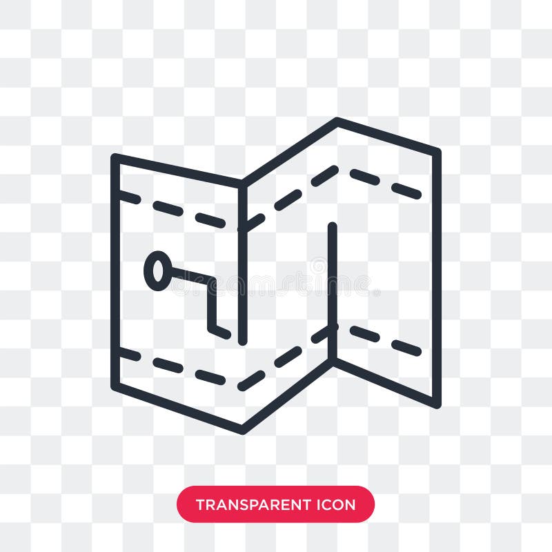 Map Vector Icon Isolated on Transparent Background, Map Logo Design ...