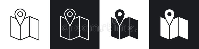 Map icon stock vector. Illustration of vector, paper - 341326487