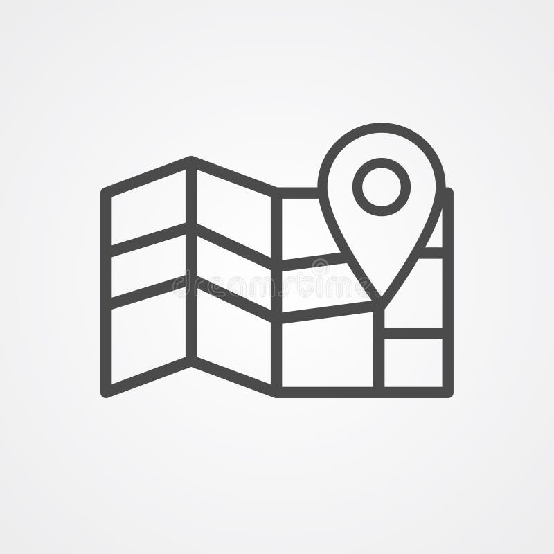 Map Vector Icon Sign Symbol Stock Vector - Illustration of mark, globe ...