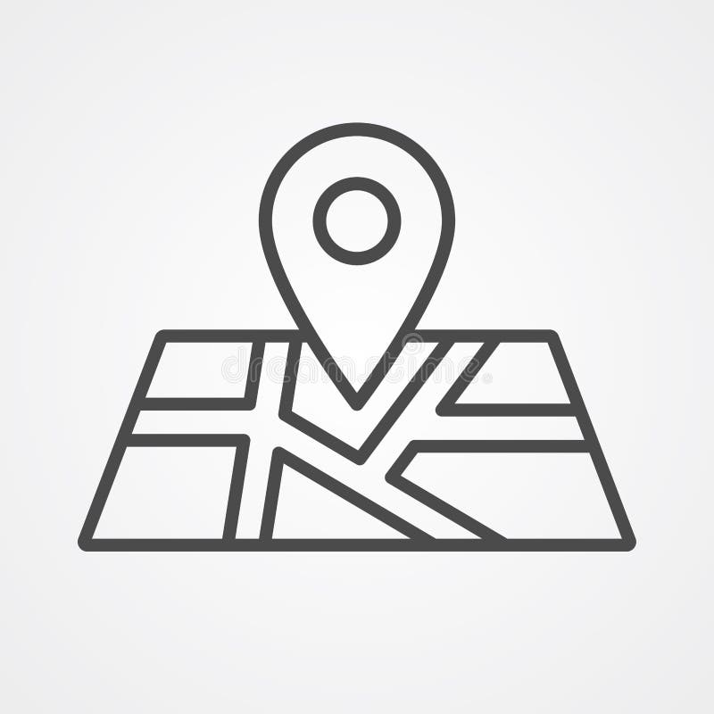Map Vector Icon Sign Symbol Stock Vector - Illustration of element ...