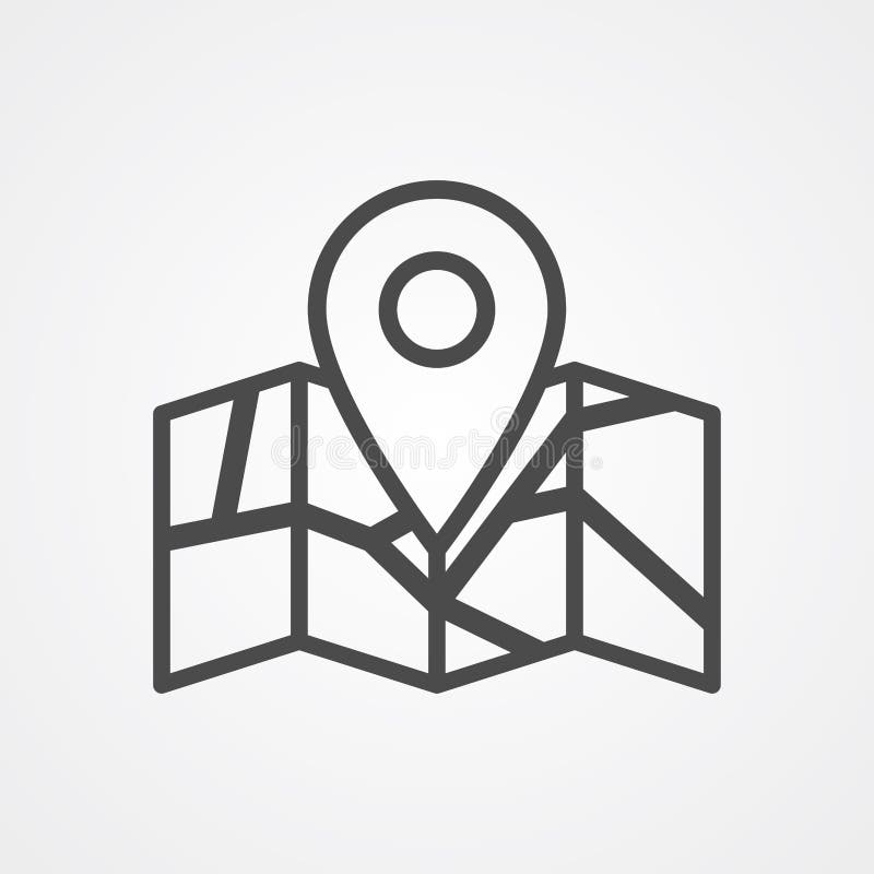Map Vector Icon Sign Symbol Stock Vector - Illustration of icon, google ...
