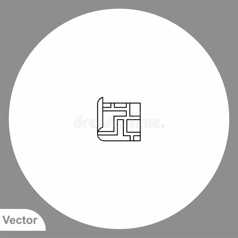 Map Vector Icon Sign Symbol Stock Vector - Illustration of logistics ...