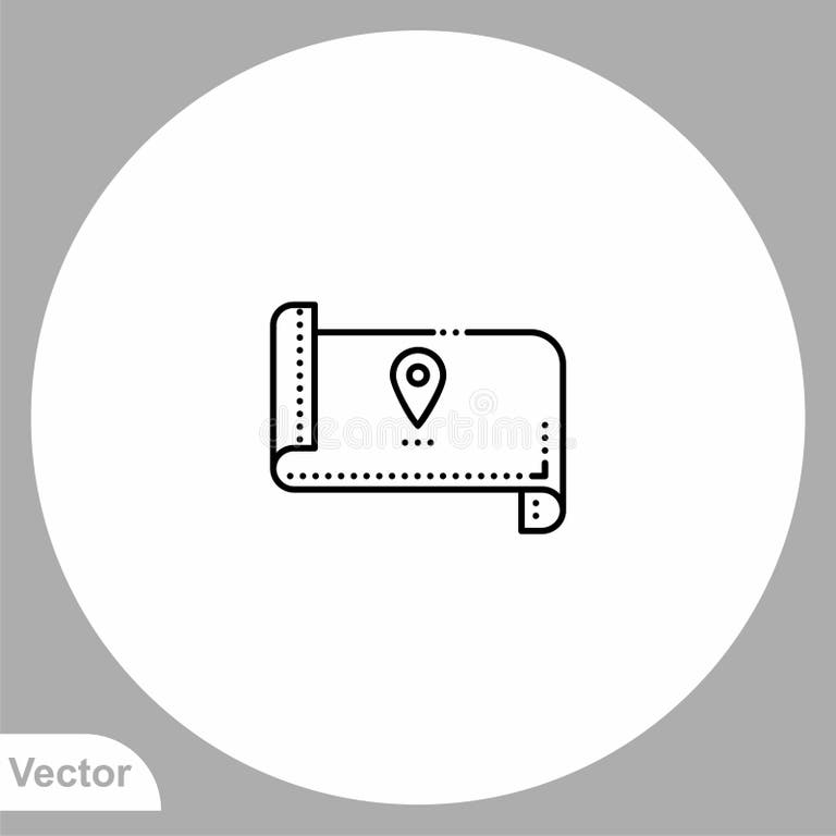 Map Vector Icon Sign Symbol Stock Vector - Illustration of design, asia ...