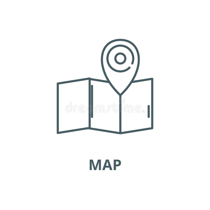 Map Vector Line Icon, Linear Concept, Outline Sign, Symbol Stock Vector ...