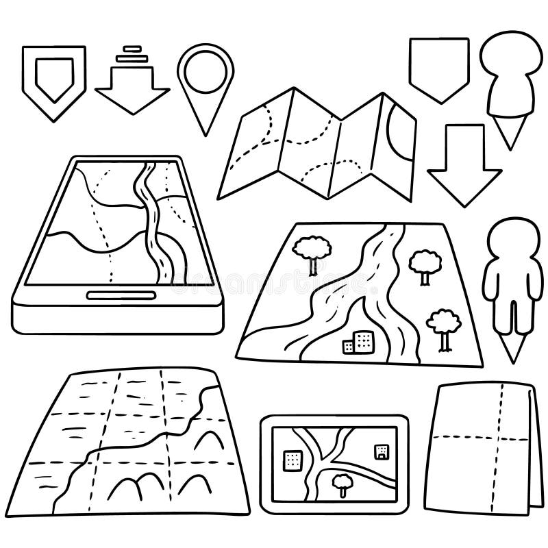 Map stock vector. Illustration of concept, destinations - 75337126