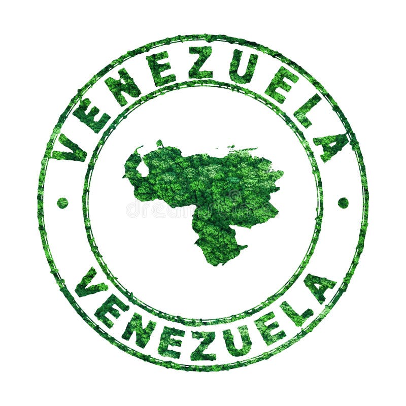 Map of Venezuela, Postal Stamp, Sustainable Development, CO2 Emission ...