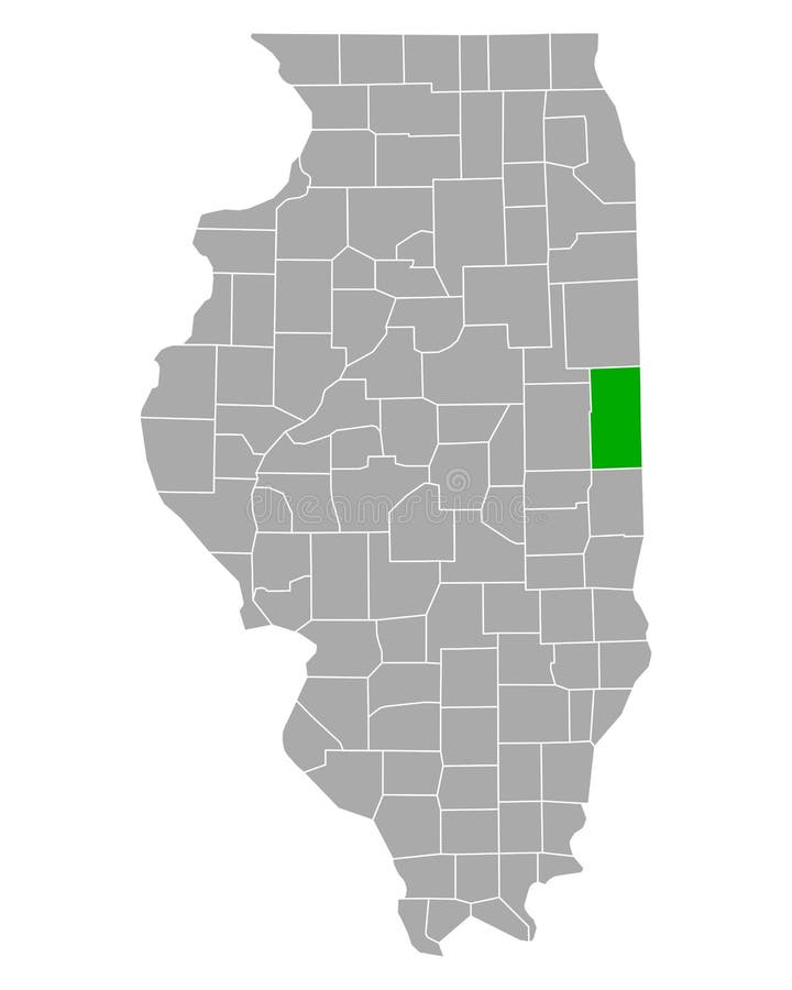 Map of Vermilion in Illinois Stock Vector - Illustration of travel ...