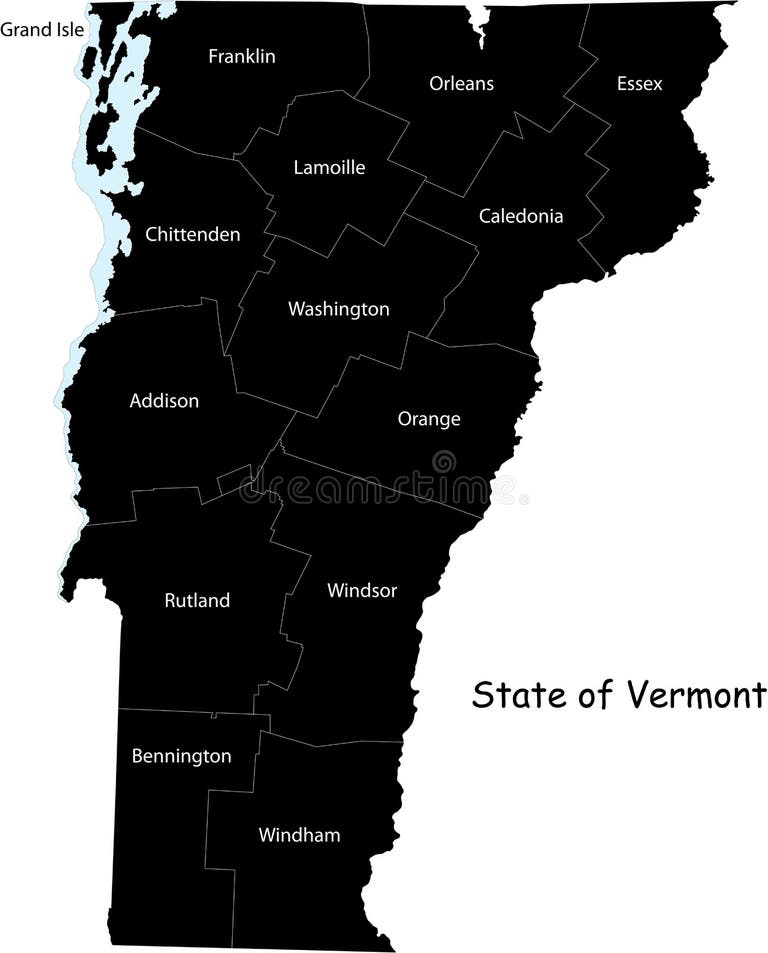 Vermont Map County Stock Illustrations – 744 Vermont Map County Stock ...